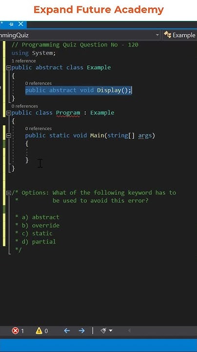Programming Quiz Questions - Q120 - Expand Future Academy #Shorts #CSharp #Dotnet - YouTube