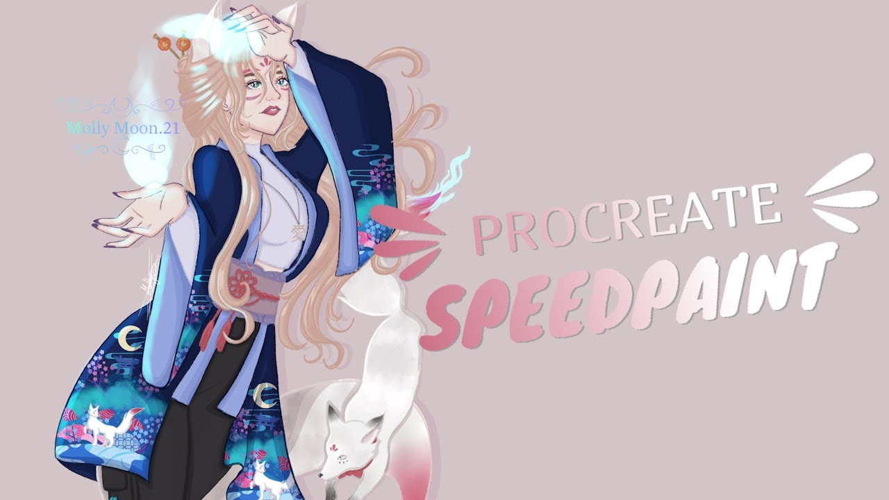 Watch Me Draw a Fox Spirit Goddess! 🌸 - YouTube