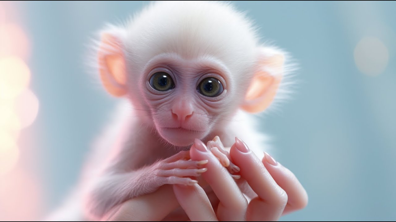 This adorable baby monkey is a wonderful addition to the world - YouTube
