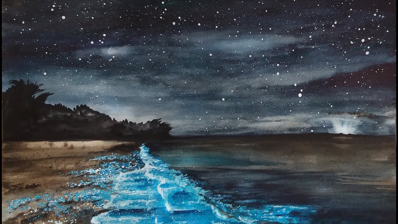 Watercolor Painting: Sea Sparkle | Speedpainting - YouTube