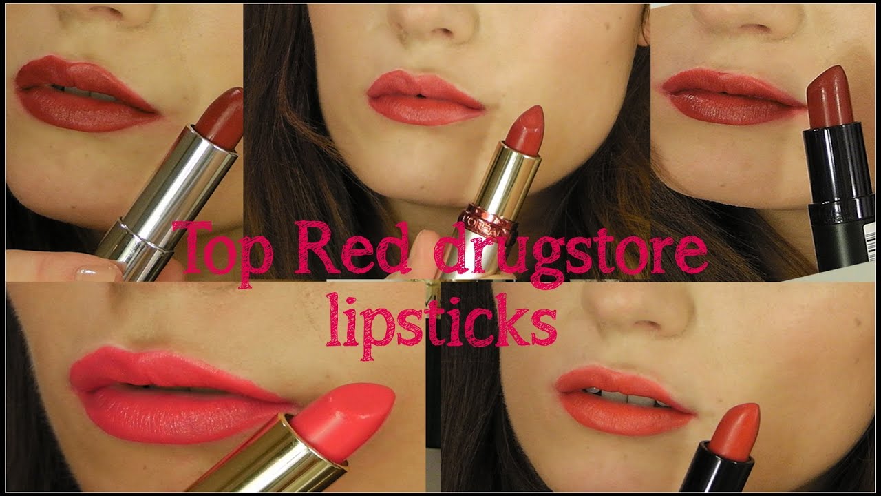 Top Red drugstore lipsticks - YouTube