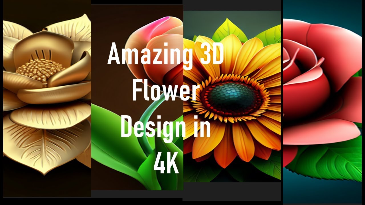 Amazing 3D Flower Design in 4K - YouTube