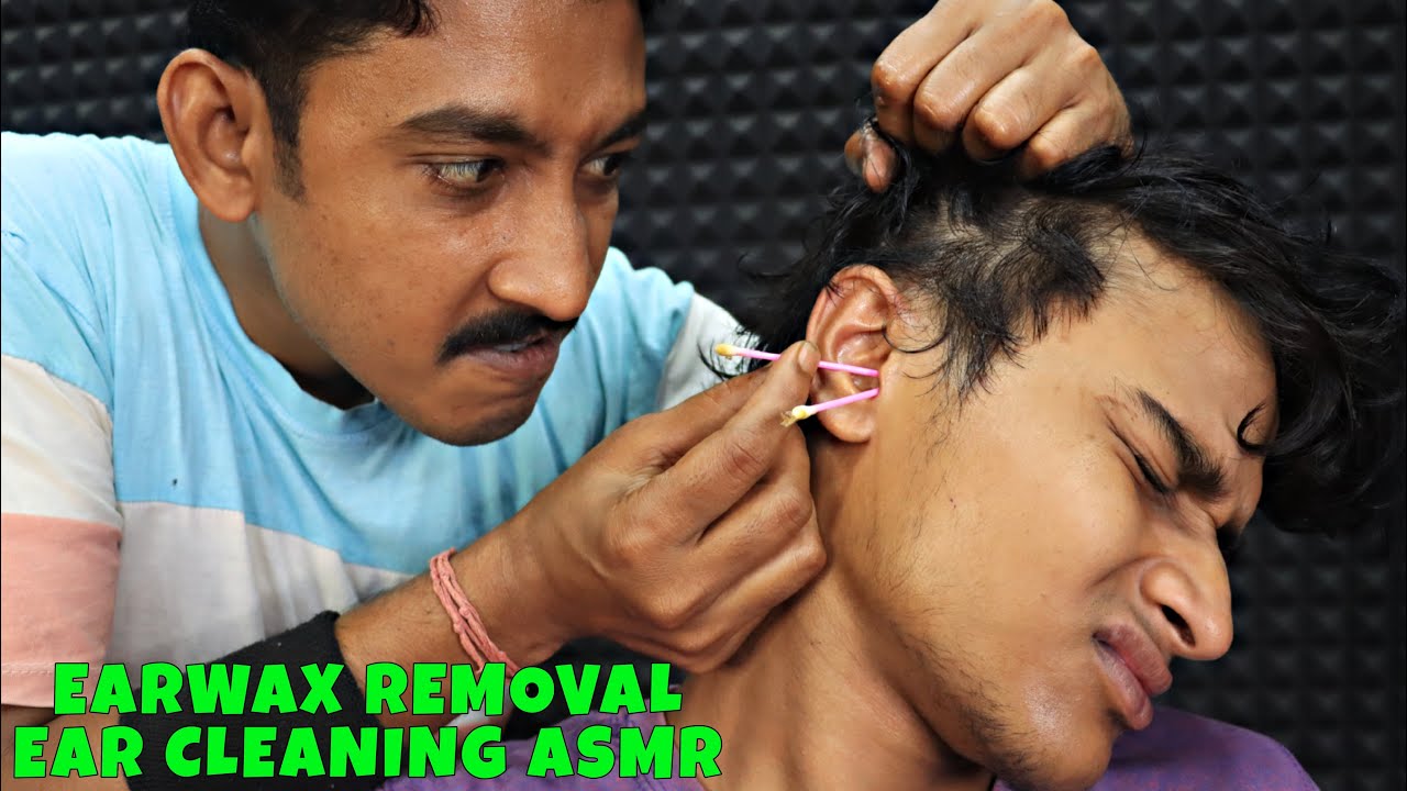 Ear Cleaning & Earwax Removal | Ear Massage & Ear Fingering | Head ...
