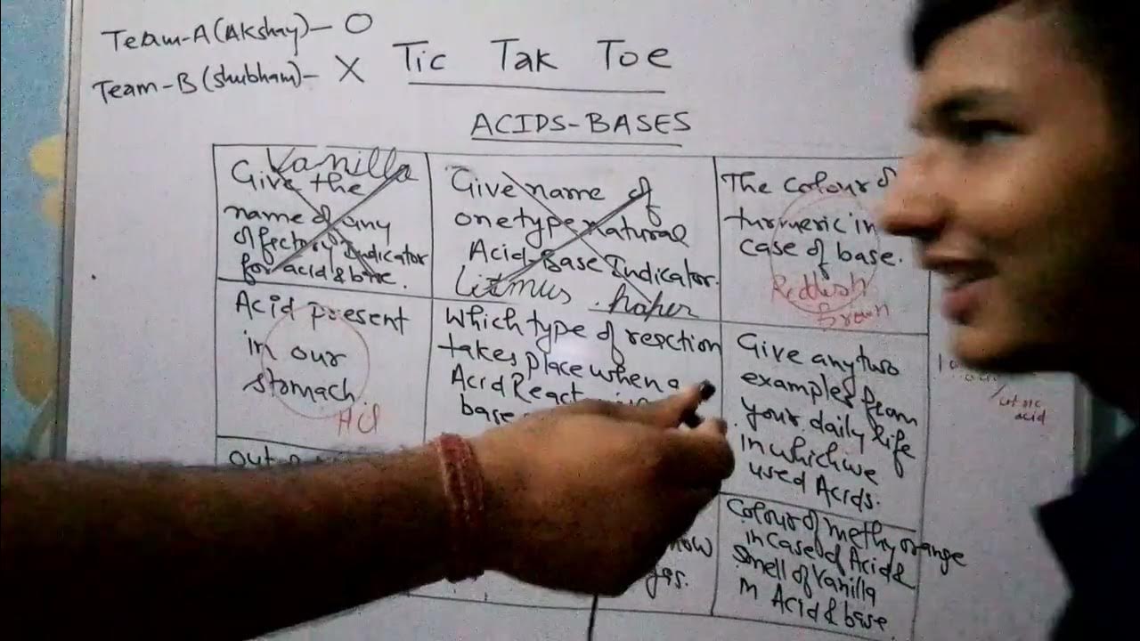 X- Chemistry acid bases by using tic tac toe game # involvement of ...