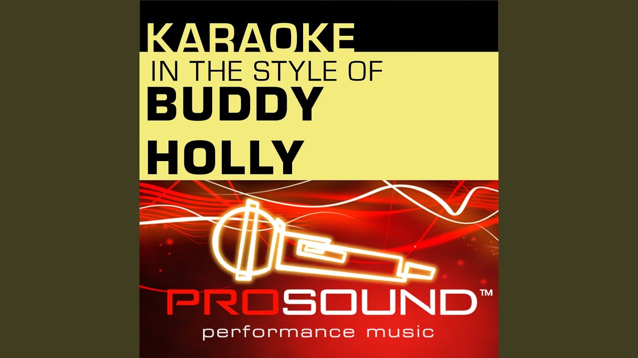 Peggy Sue (Karaoke Lead Vocal Demo) (In the style of Buddy Holly) - YouTube