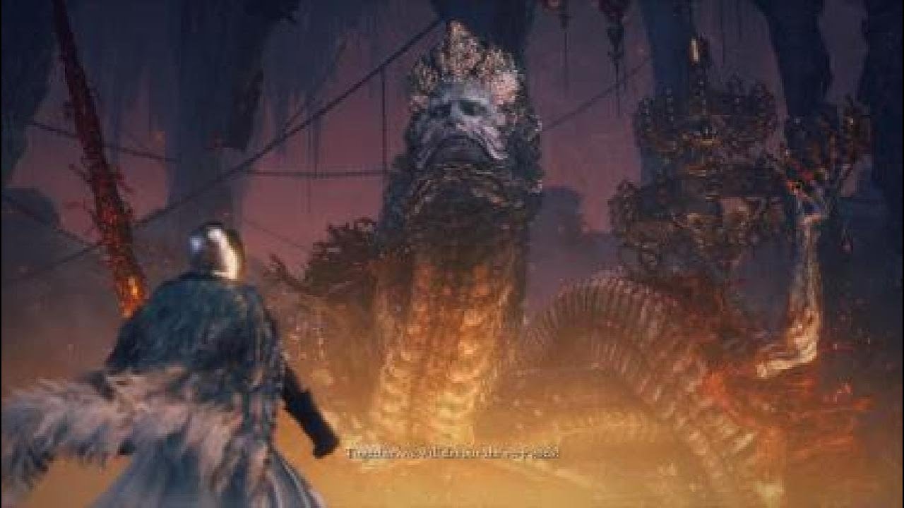 Elden Ring God-Devouring Serpent Boss Fight - YouTube