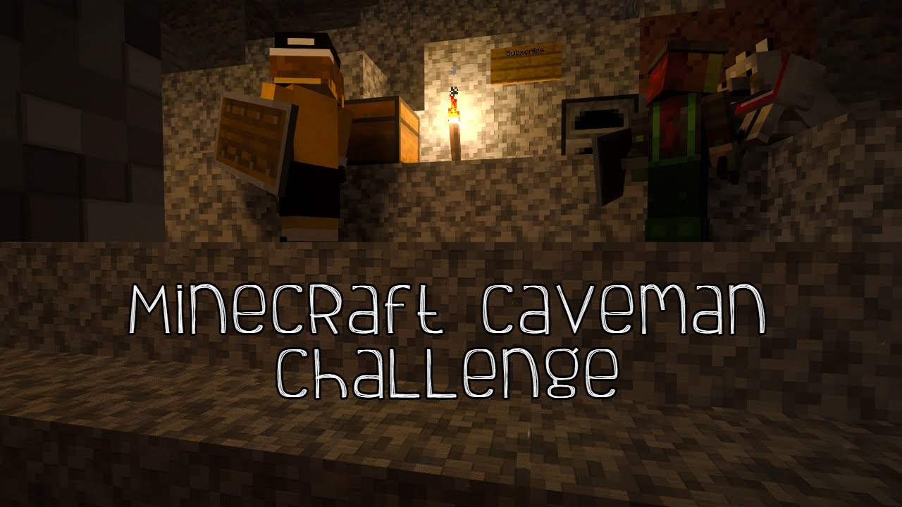 Minecraft Caveman Challenge - YouTube