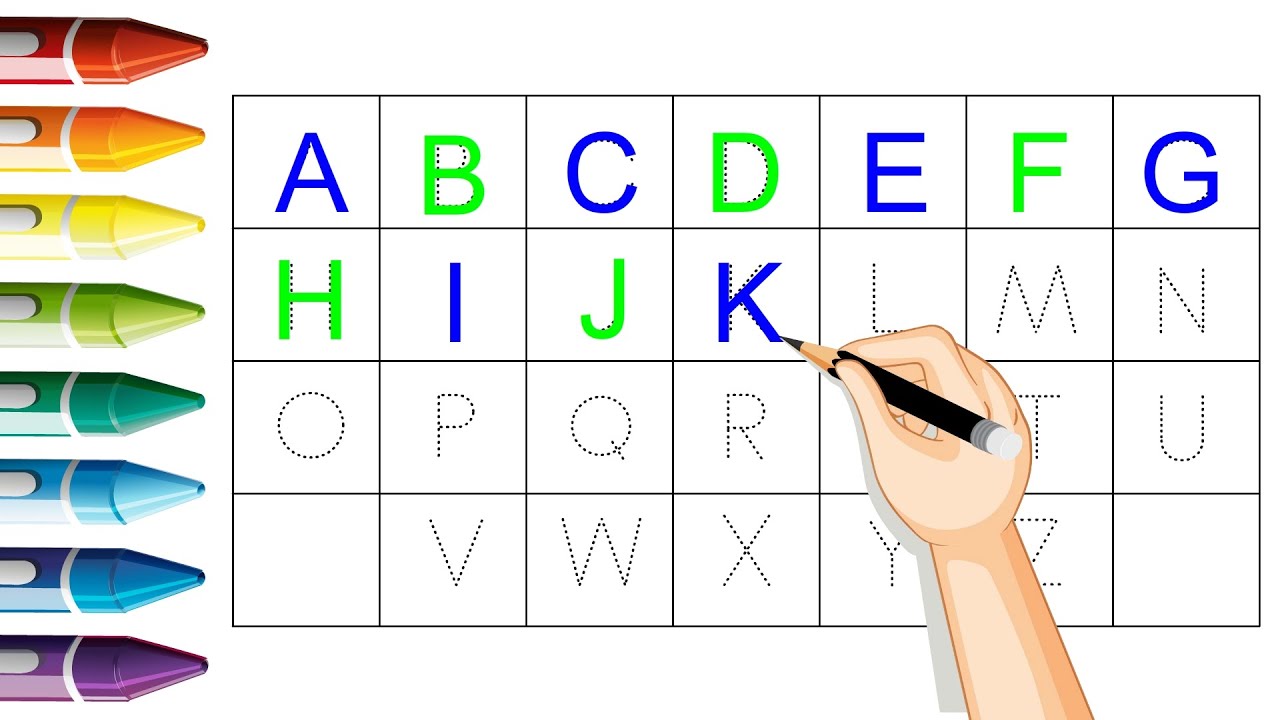 A to Z kids learn, ABCD, Alphabets, kids rhymes, A for apple B for ball ...