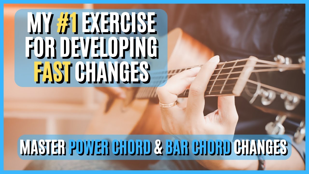 How To Change Between Bar Chords & Power Chords Effortlessly - Easy Guitar Exercise For Fast ...
