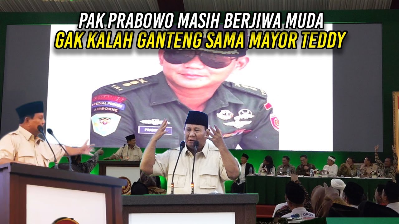 KELAKAR PAK PRABOWO GAK KALAH GANTENG SAMA MAYOR TEDDY | DI USIA ...