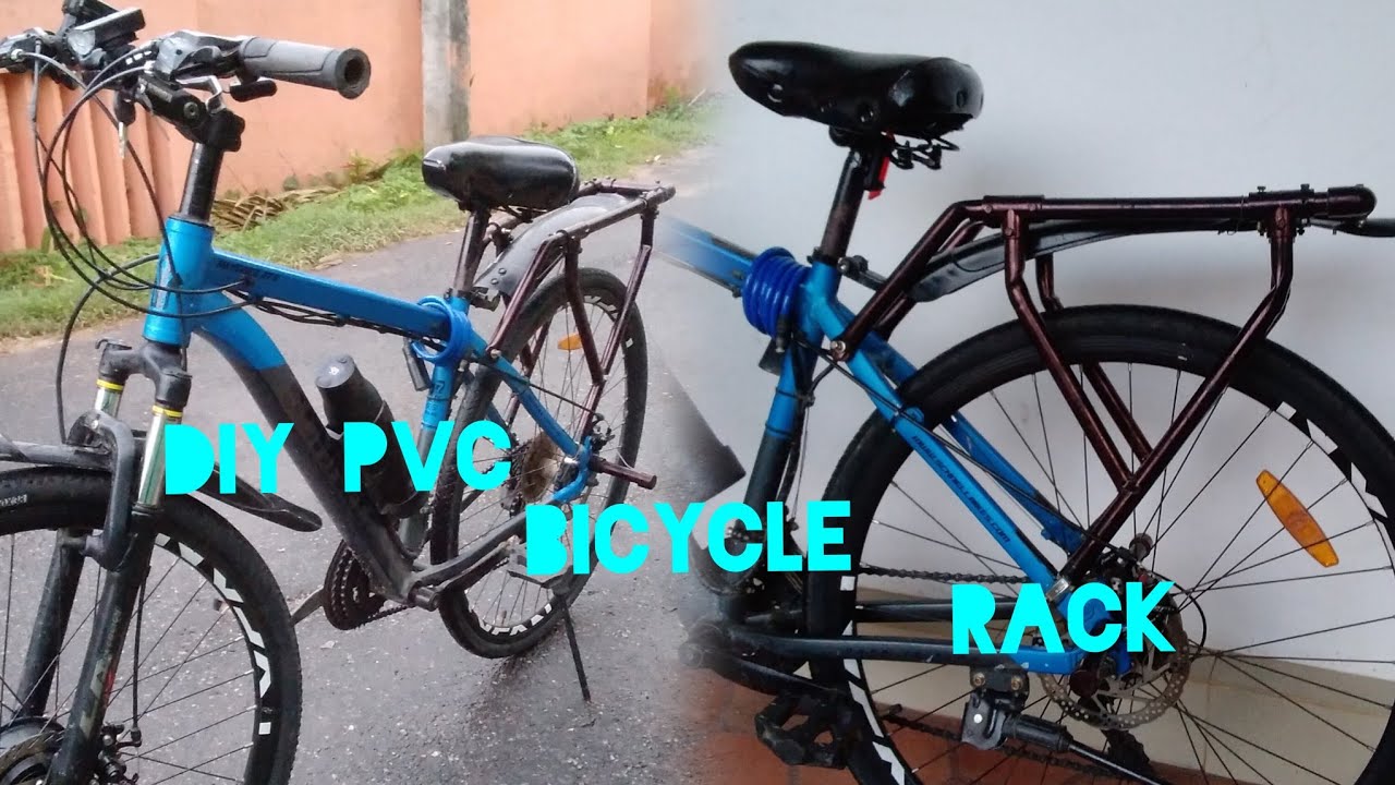 Diy pvc bicycle rear cargo rack !!! can support upto 65kg - YouTube