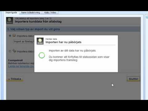 Att importera företagsdata från Allabolag.se - YouTube