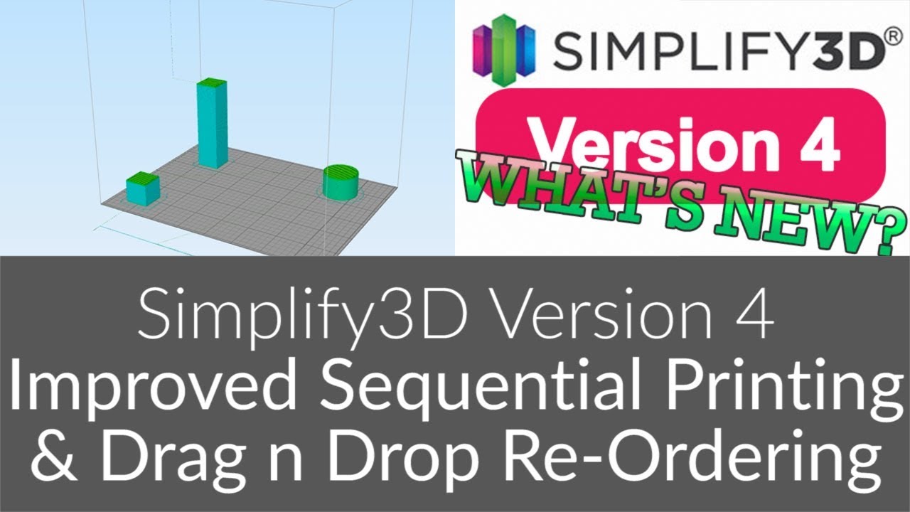 Simplify3D Version 4 - Improved Sequential Printing & Drag n Drop ...