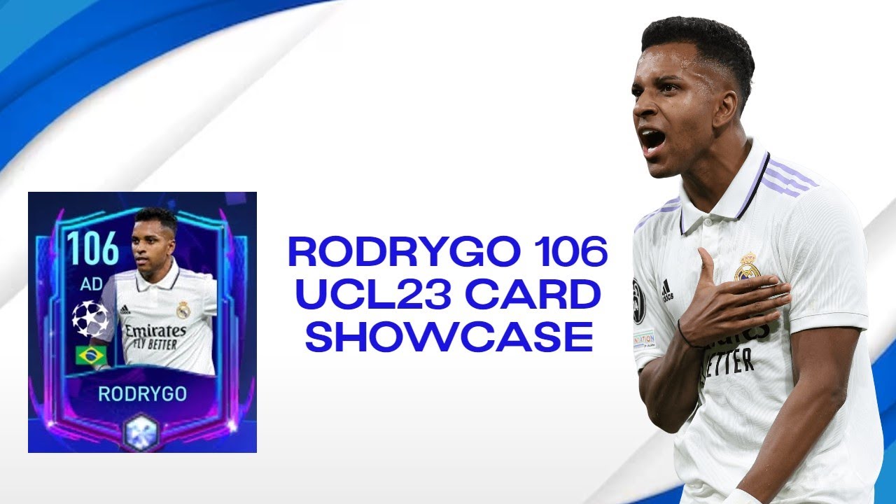 FREE 106 RODRYGO UCL23 CARD Gameplay SHOWCASE ! - YouTube