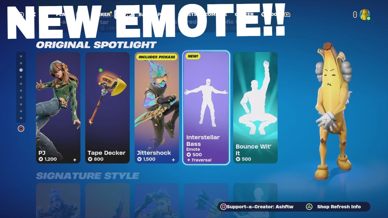 Fortnite Item Shop! New Emote - Interstellar Bass! 26/2/2024 - YouTube