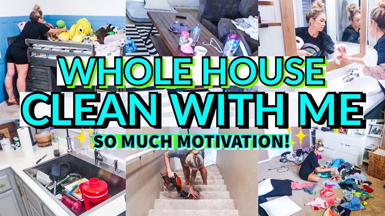 WHOLE HOUSE CLEANING MOTIVATION | REALISTIC CLEAN WITH ME |SUMMER SPEED ...