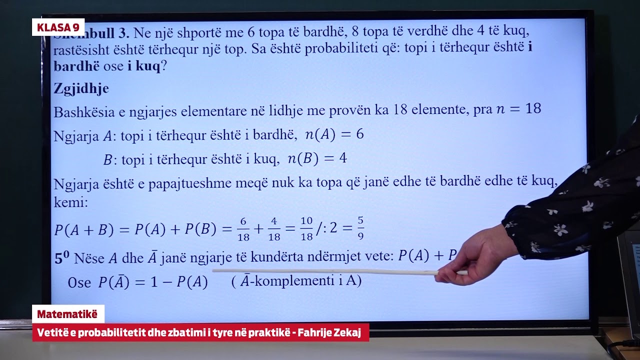 9082 - Matematikë – Vetitë e probabilitetit dhe zbatimi i tyre në ...