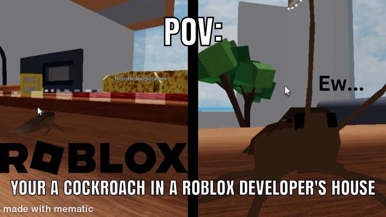 POV: Your A Cockroach In a Roblox Developer's House - YouTube