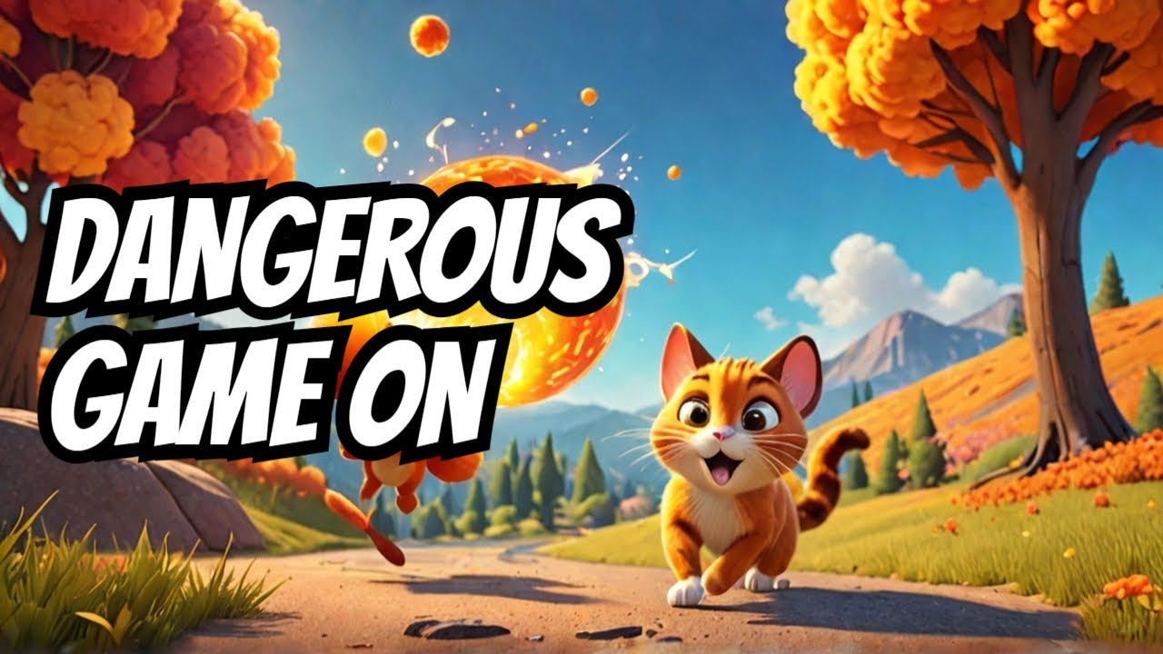 Cat and Mouse Chase playing with fireball - YouTube