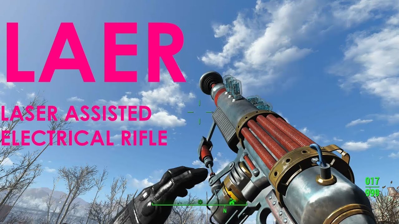 Fallout 4 Mod Review LAER (Laser Assisted Electrical Rifle) - YouTube
