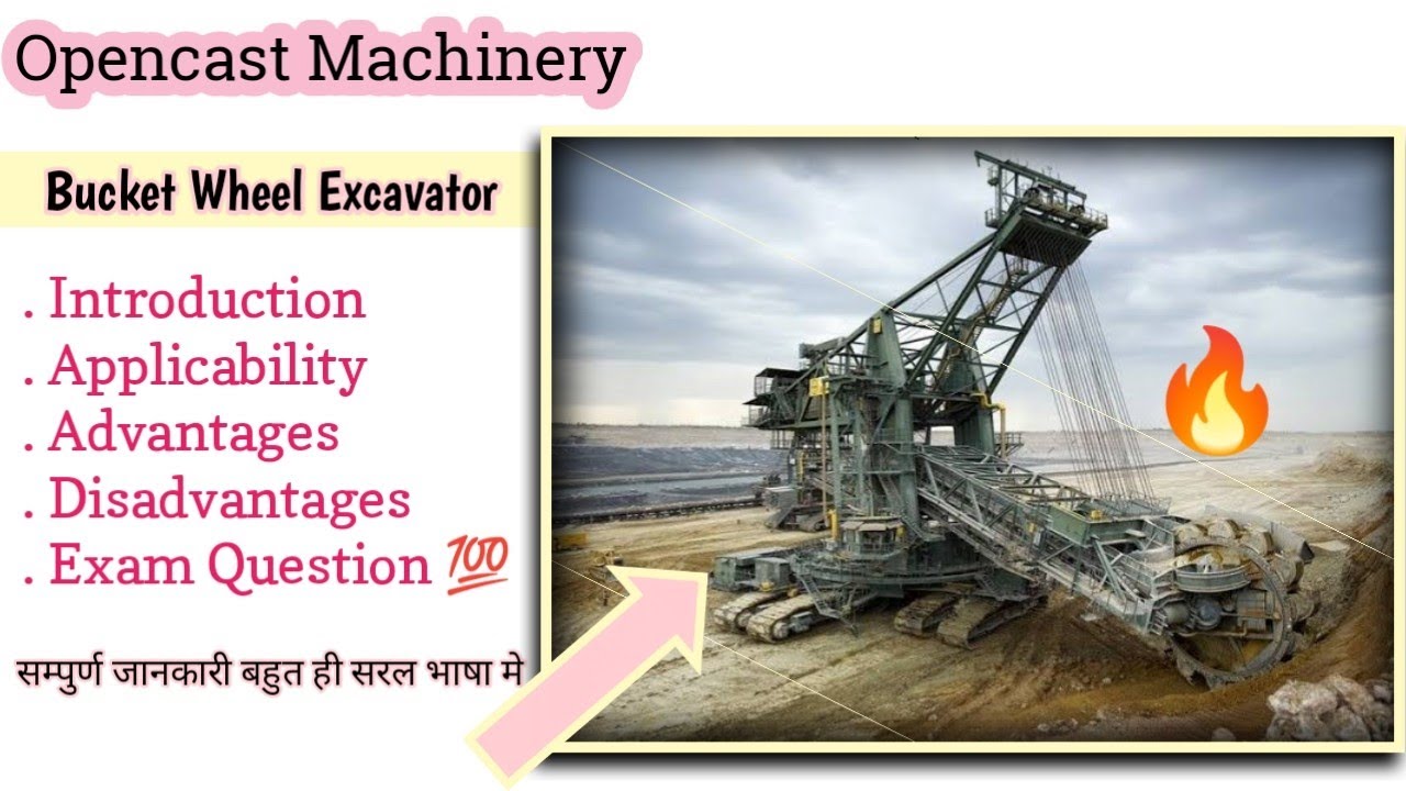 Bucket wheel excavator machinery working operations, Parts | Opencast ...