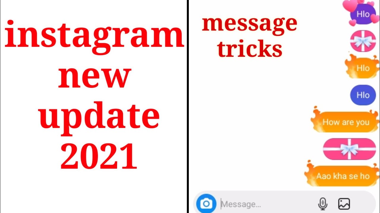 instagram new update// message tricks instagram how to make tips ...