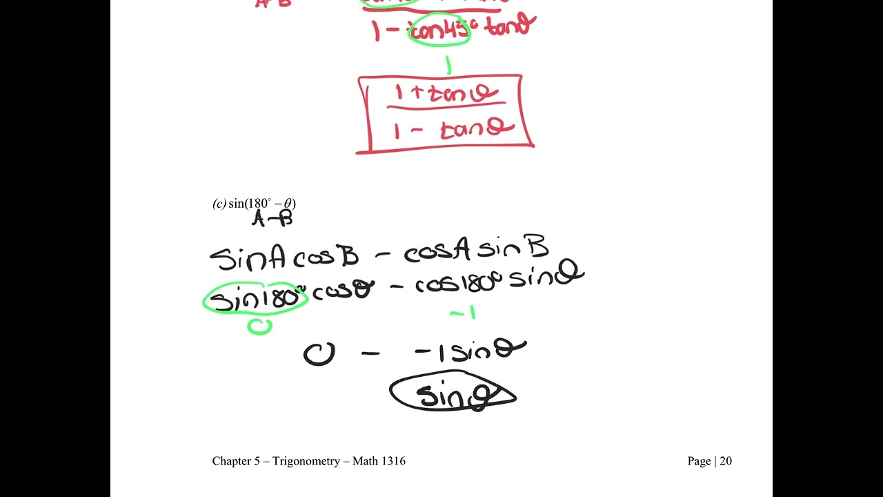 Section 5.4 Chapter 5 Notes Trig Math 1316 - YouTube