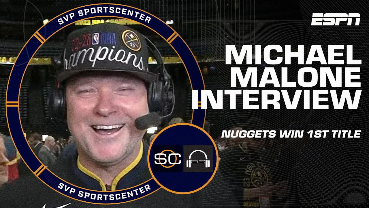 Michael Malone reacts to winning the Nuggets' first NBA championship 👏 | SC with SVP - YouTube