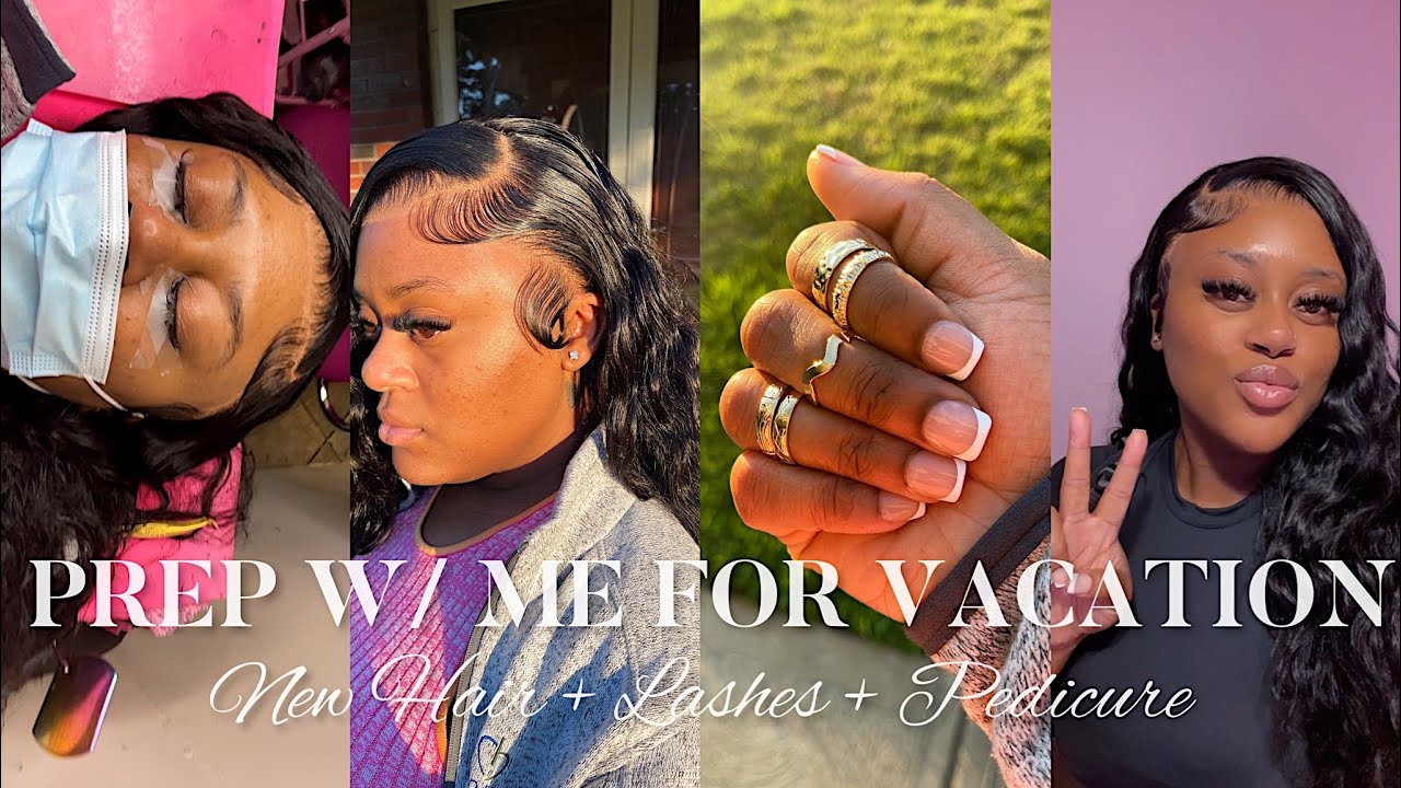 Prep With Me For Vacation Nails New Hair Lashes And More Youtube