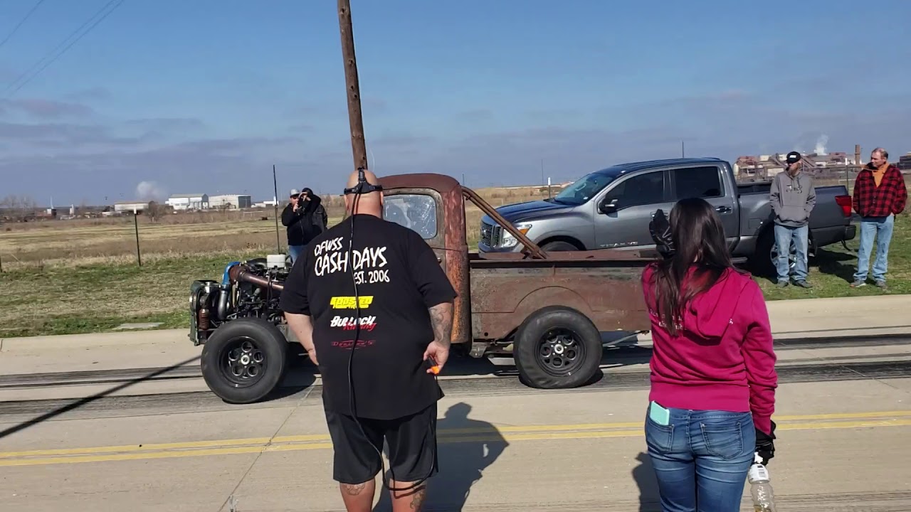 4 wheel drive twin Turbo rat rod drag Truck - YouTube