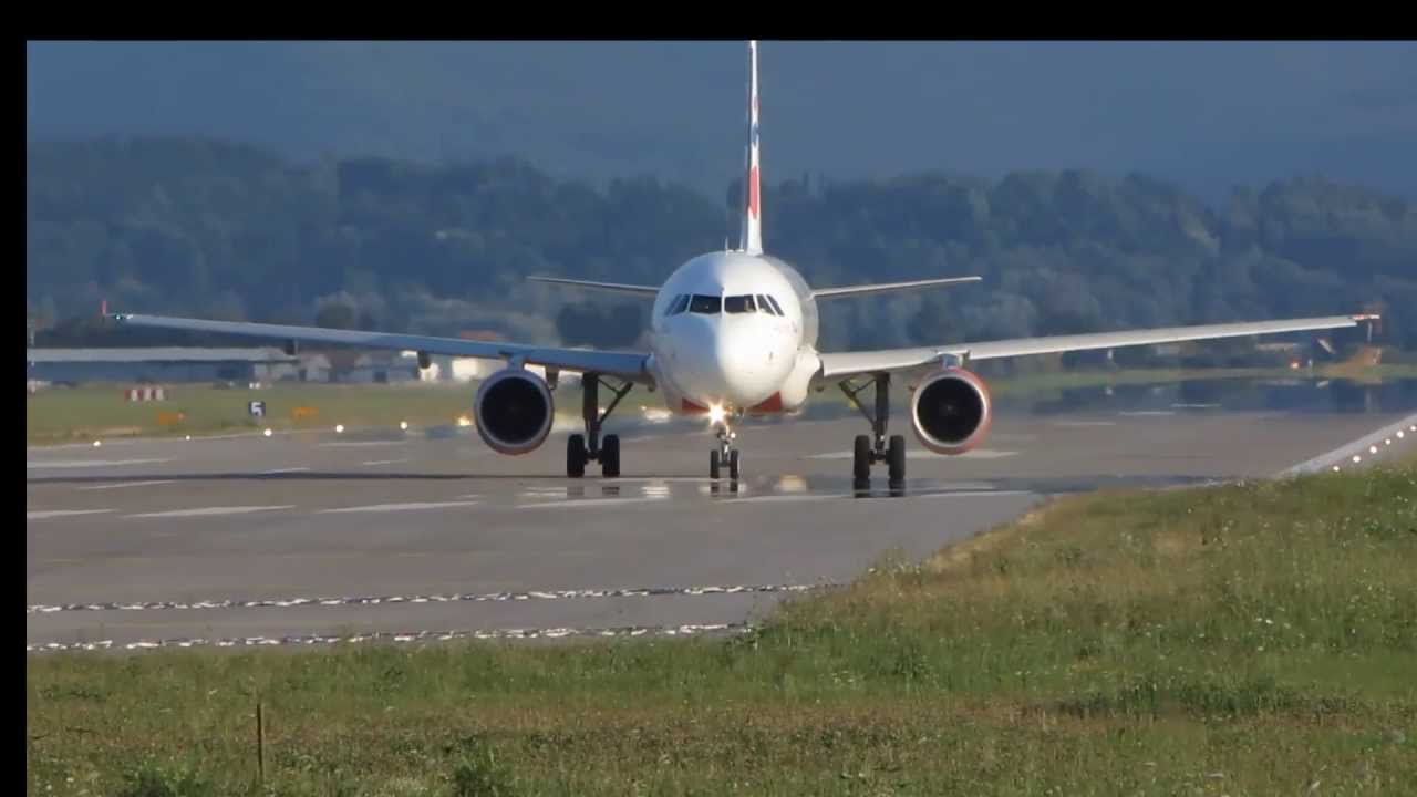 Airbus A320 take off from Sliač airport - YouTube