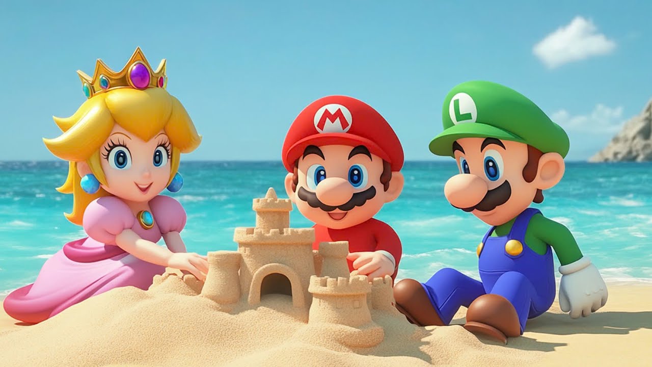 Super Mario Odyssey - MARIO x PEACH Play ON Beach| Mario Story - YouTube