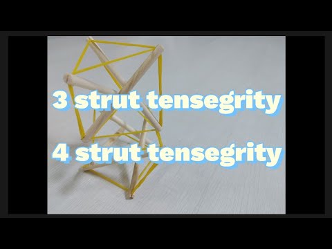 3 struts Tensegrity & 4 struts Tensegrity - YouTube
