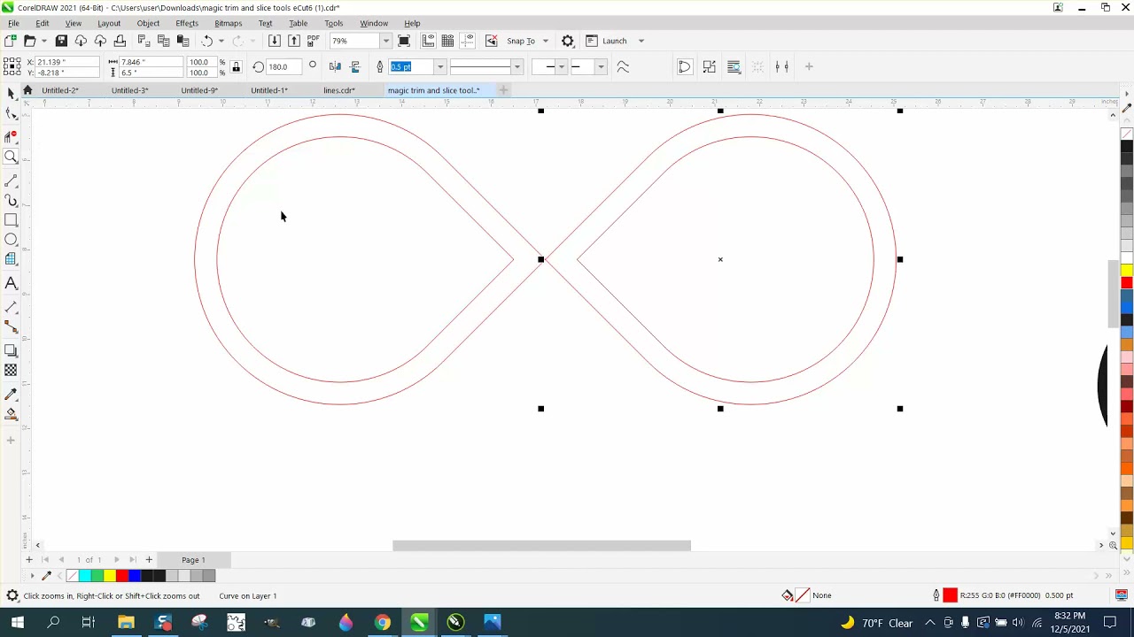 Corel Draw Tips & Tricks Draw a figure 8 - YouTube
