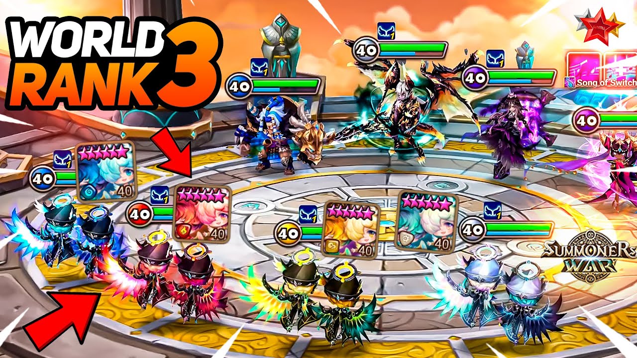 WORLD RANK 3 with QUADRUPLE TWIN ANGELS - Summoners War - YouTube