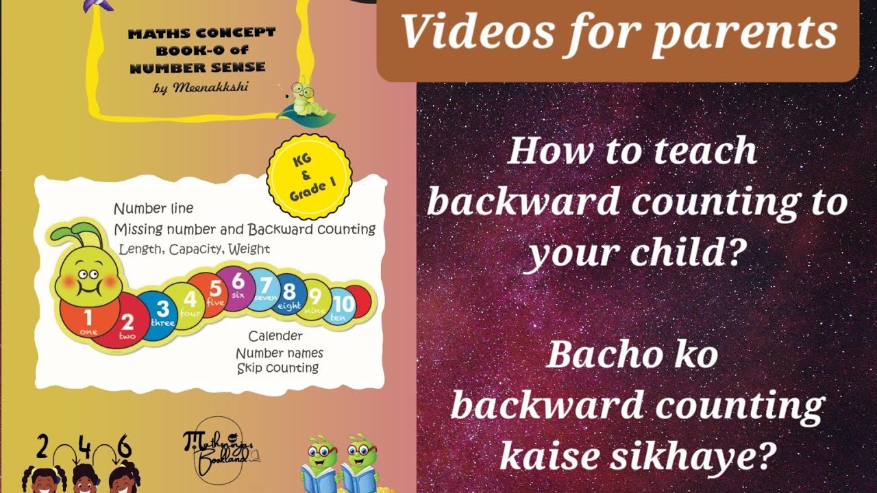 How to teach Backward counting to your child by Meenakkshi #ukg #grade1 ...