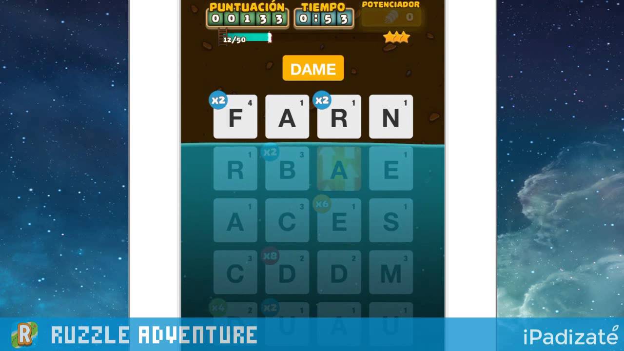 Ruzzle Adventure Gameplay HD - iPhone 5s, iPad Air, iPad Mini Retina ...