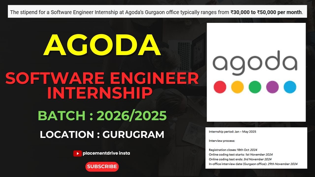 Agoda Internship 2025: Software Engineering in Gurgaon – Jan-May ...