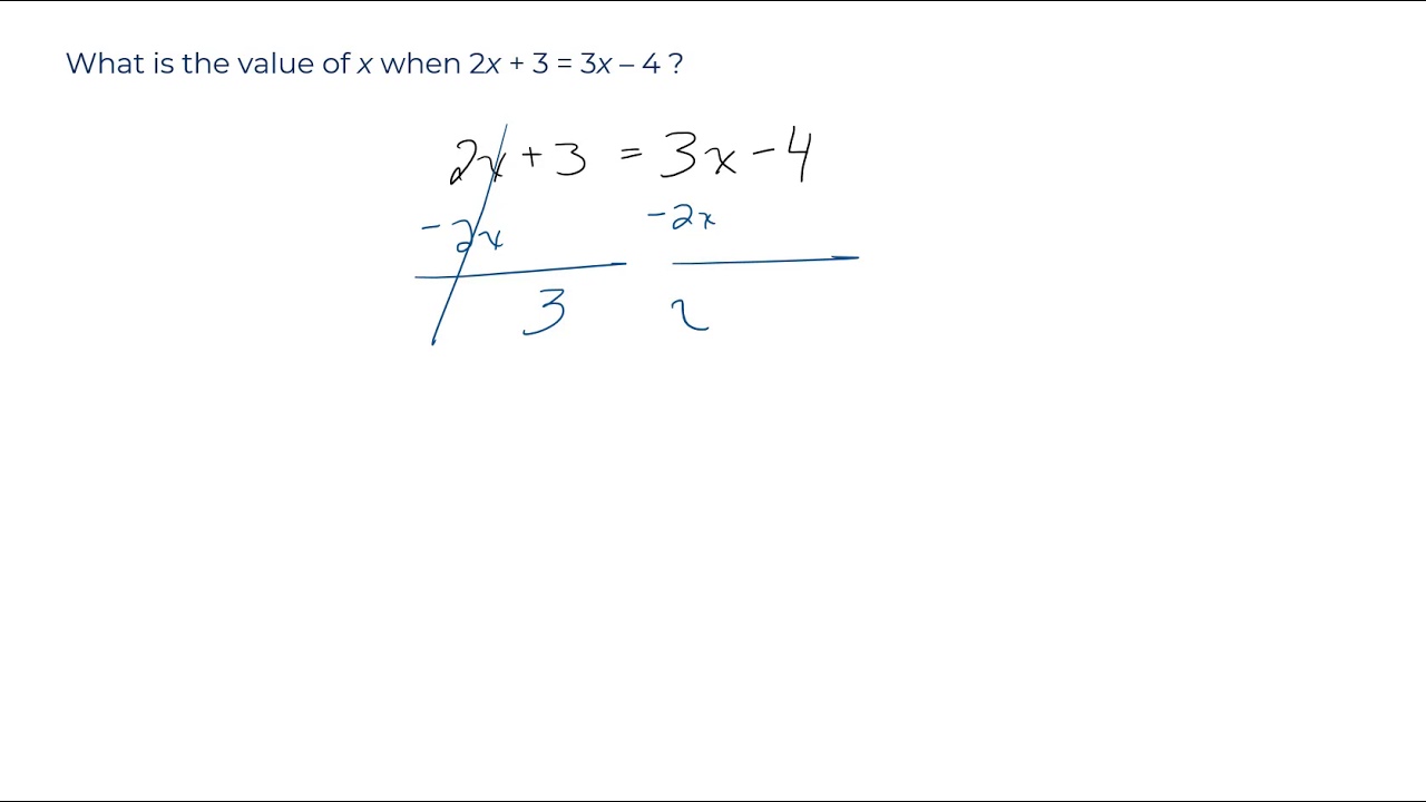 Question 3 What Is The Value Of X When 2x 3 3x 4 an ACT Question 3 What Is The Value Of X When 2x 3 3x 4 an ACT
