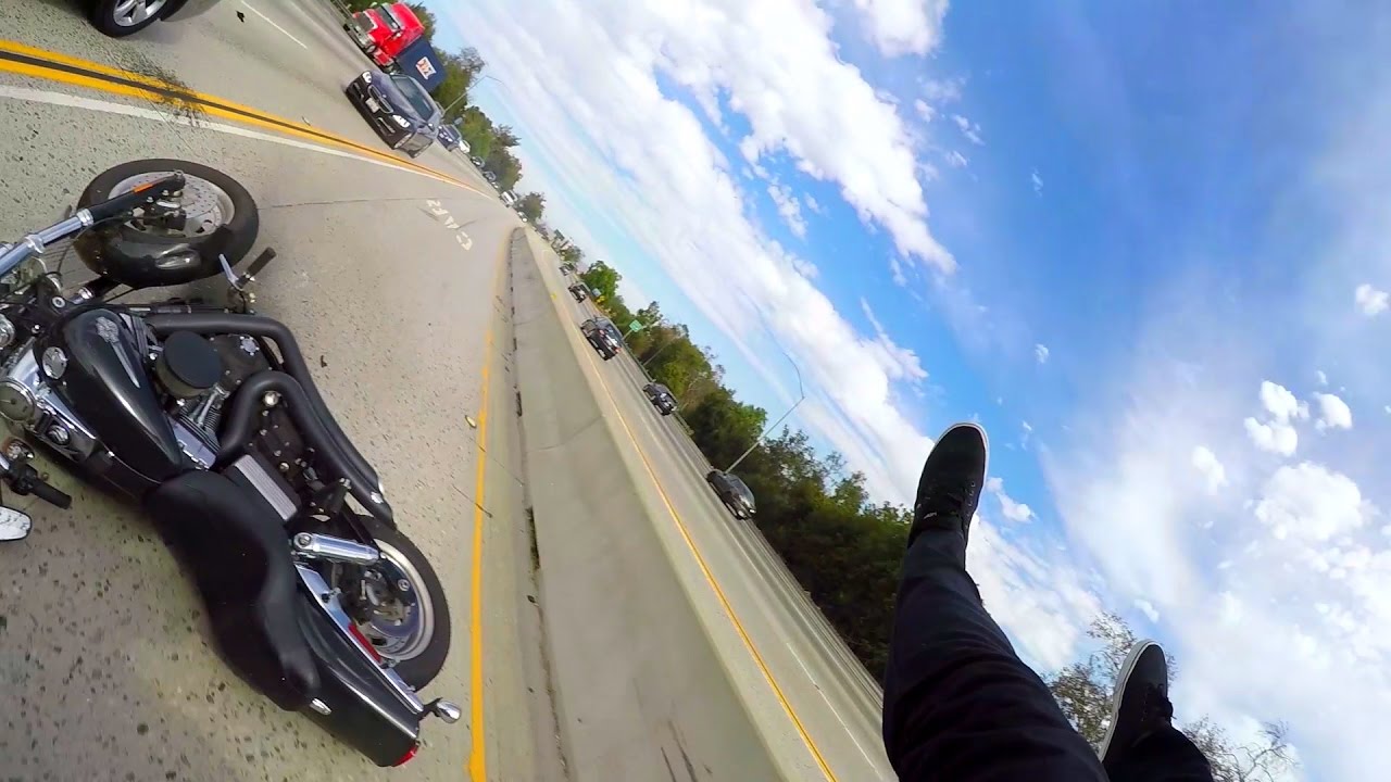 Motorcycle crash caused by STUPID driver - YouTube