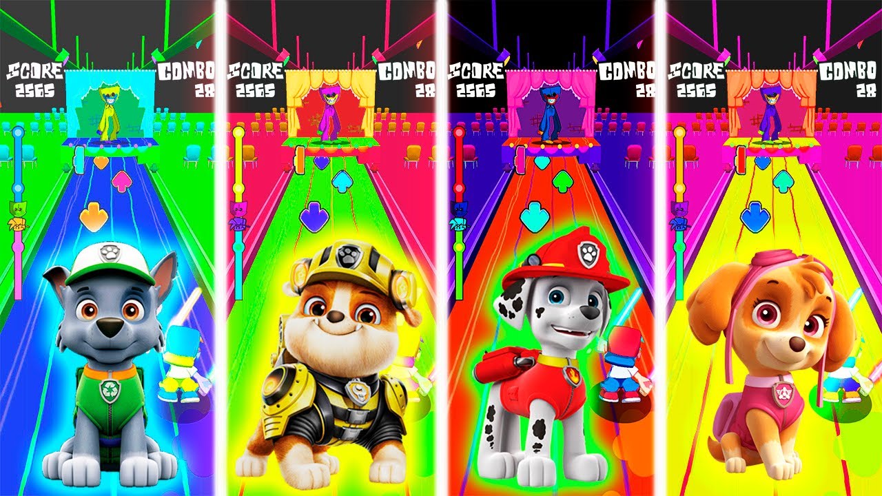 music dash full mod fight music dash fnf paw patrol team skye vs rubble ...
