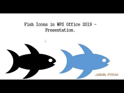 WPS office Presentation 2019 - How to draw Fish flat icon for beginners ...
