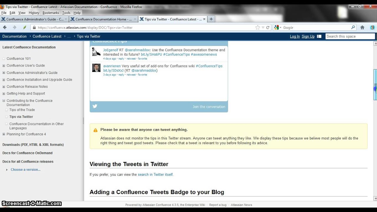Confluence Documentation Tour YouTube confluence-documentation-tour-youtube