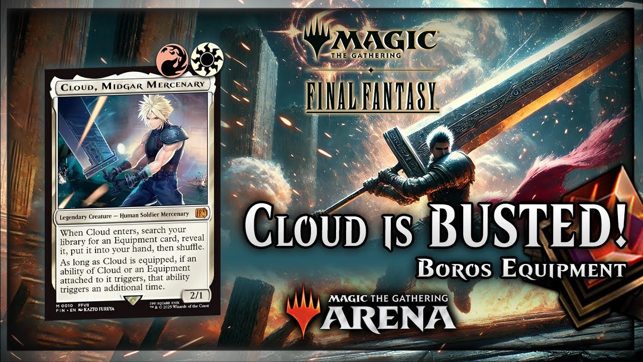 ⚔️ Turn 4 CLOUD Buster Sword Combo! | Boros Equipment Final Fantasy MTG ...