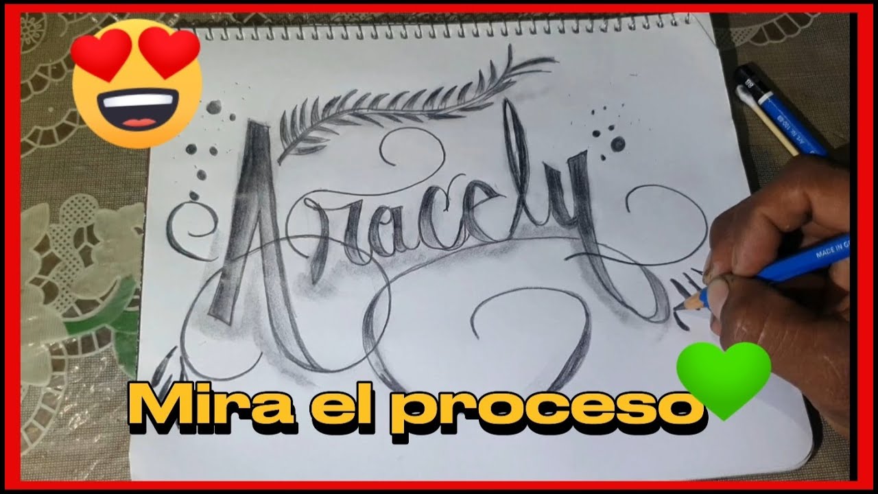 ️Aprende a dibujar tu nombre super fácil ️ Nombre Drawing art - YouTube