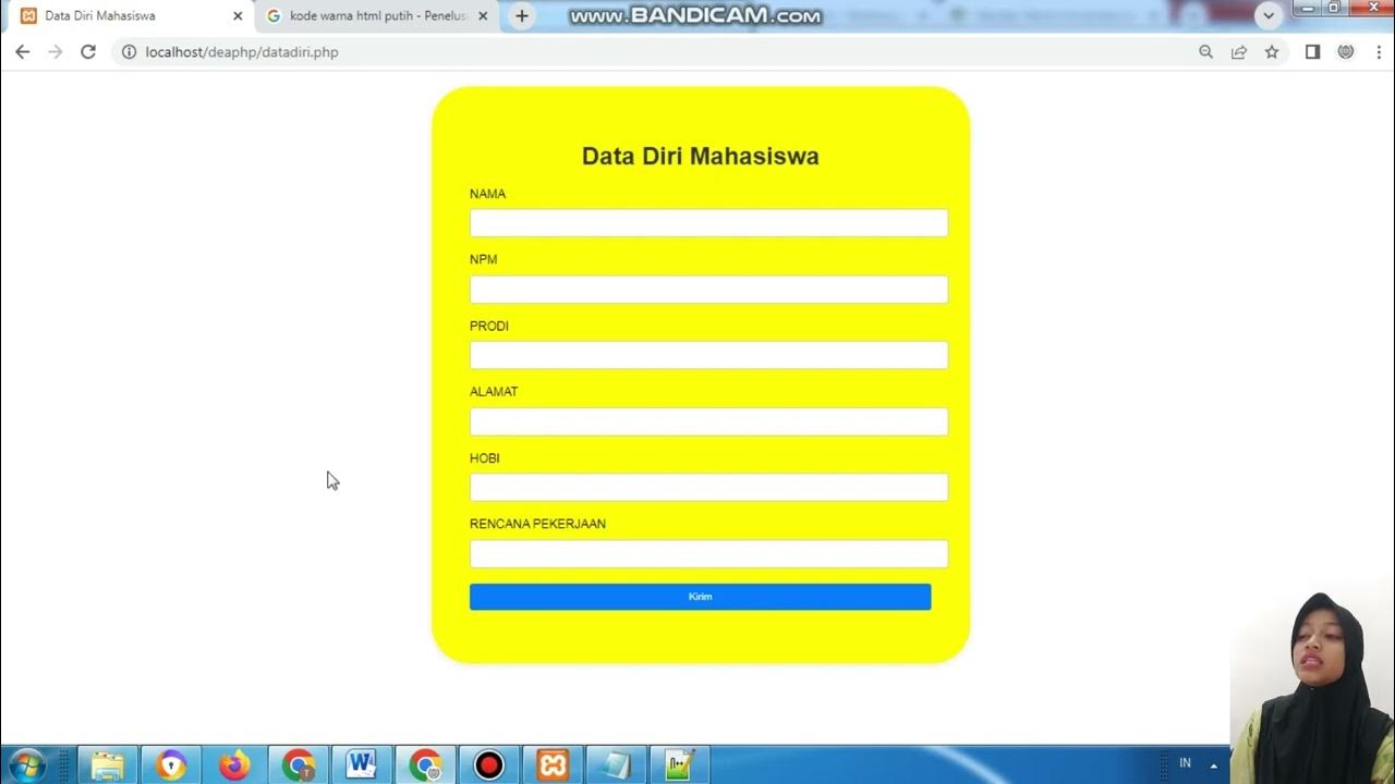 MEMBUAT PROGRAM PHP MENAMPILKAN TEKS DI BROWSER MENGGUNAKAN FUNGSI VARIABEL - YouTube