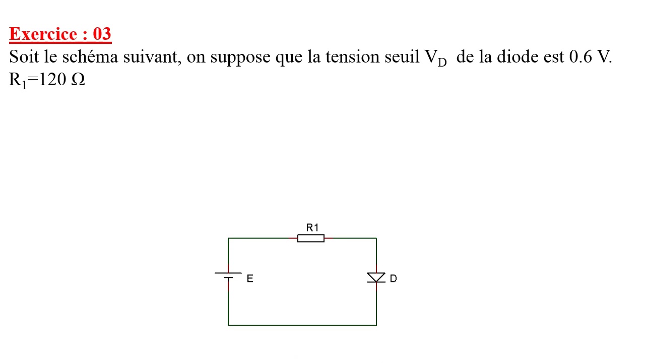Solution de l’exercice 03 de la série TD 04 (diode) - YouTube