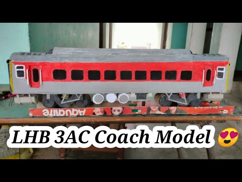 LHB 3AC(Three Tier) Coach Model Made From Cardboard😍😘 ️, Indian ...