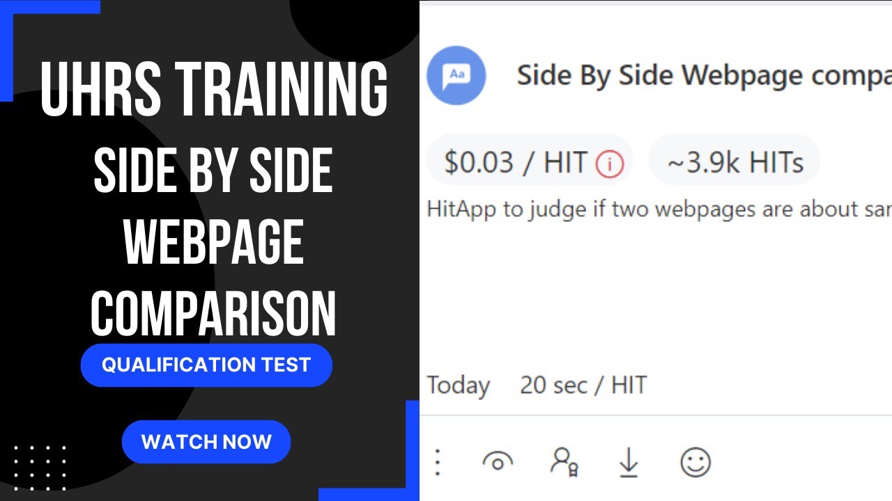 UHRS Training: Side By Side Webpage Comparison - YouTube