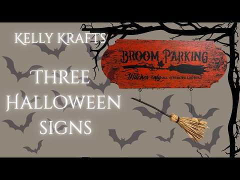 3 Halloween Signs DIY 🖤 Witchy, Hocus Pocus & Sleepy Hollow Decor